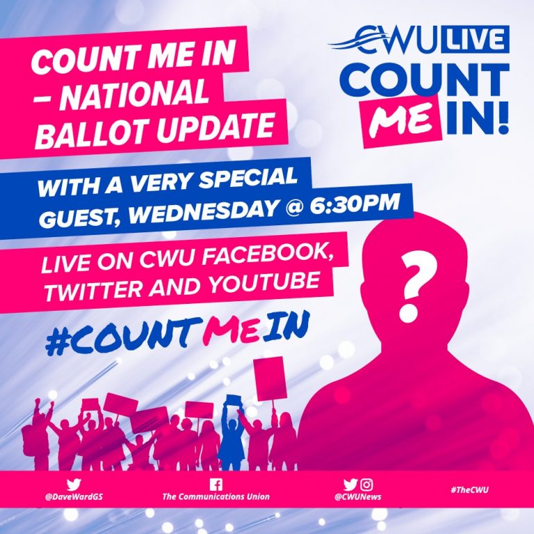 CWU – BT Consumer Live Event – 4th May 2021 | CWU CCTV Branch